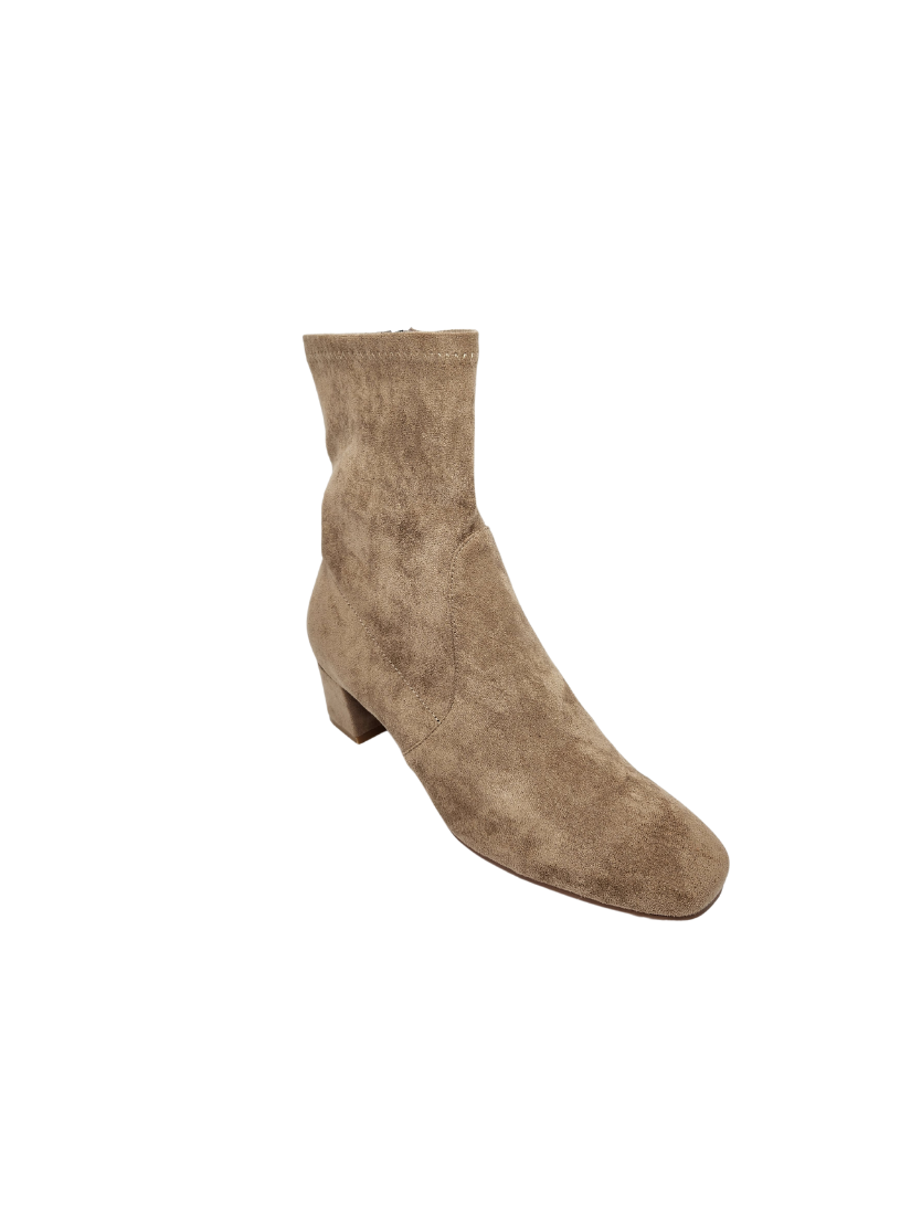 DJANGO & JULIETTE HARTFUL MICRO-SUEDE BOOTS LIGHT CHOCOLATE | Meraki Blu