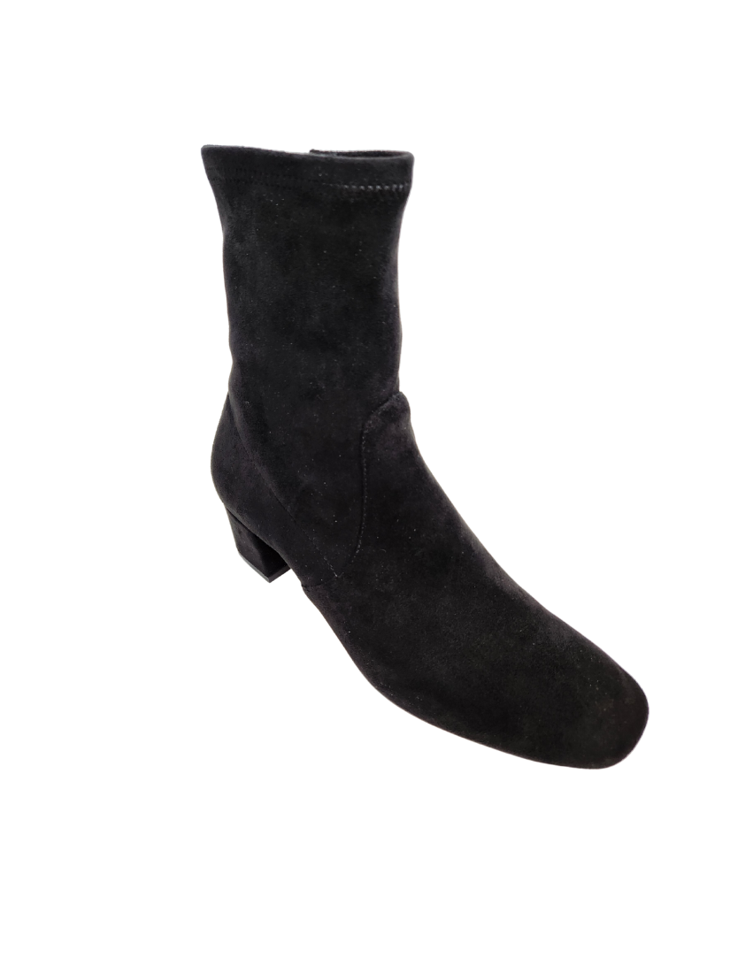 DJANGO & JULIETTE HARTFUL MICRO-SUEDE BOOTS BLACK | Meraki Blu